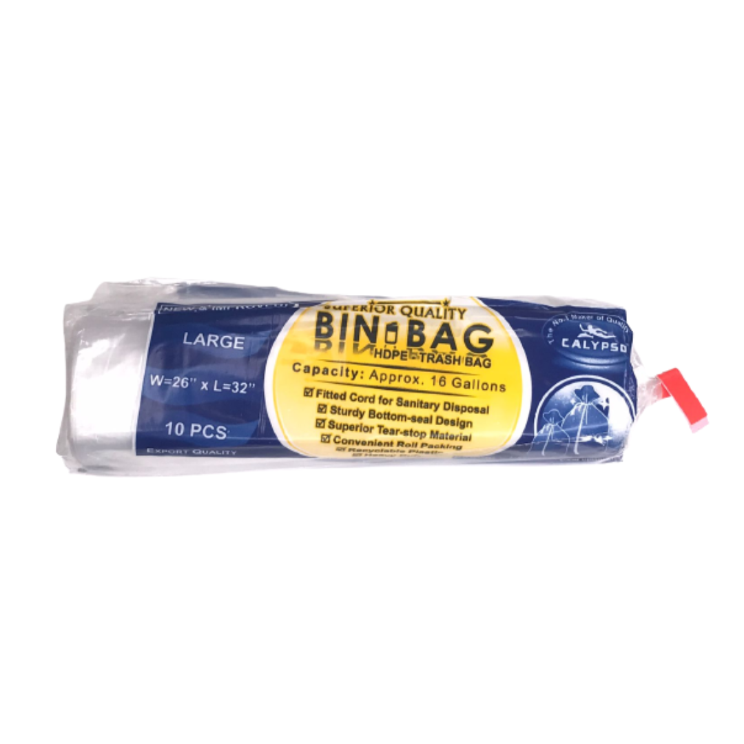 Bright Brands. Calypso Clear Trash Bag Large 26" x 32"
