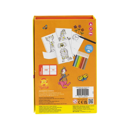 Bright Brands. Tiger Tribe Mash-up Colouring Set - Animal Mix & Match