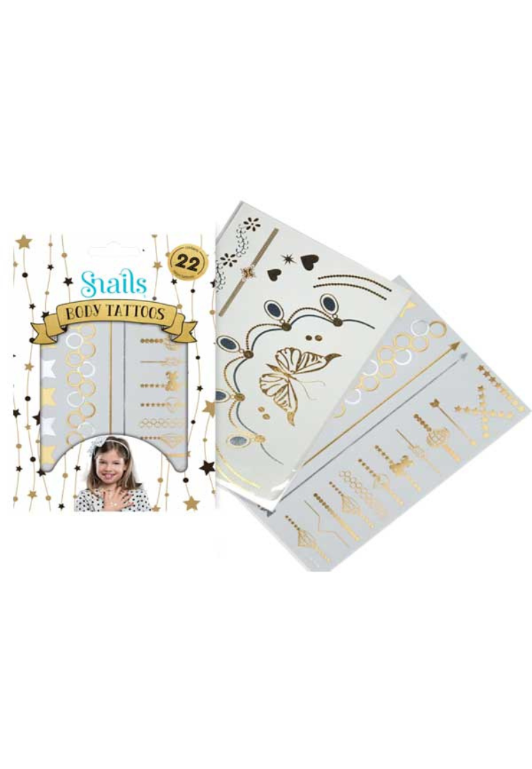 Bright Brands. Snails Jewelry Tattoos - Metallic