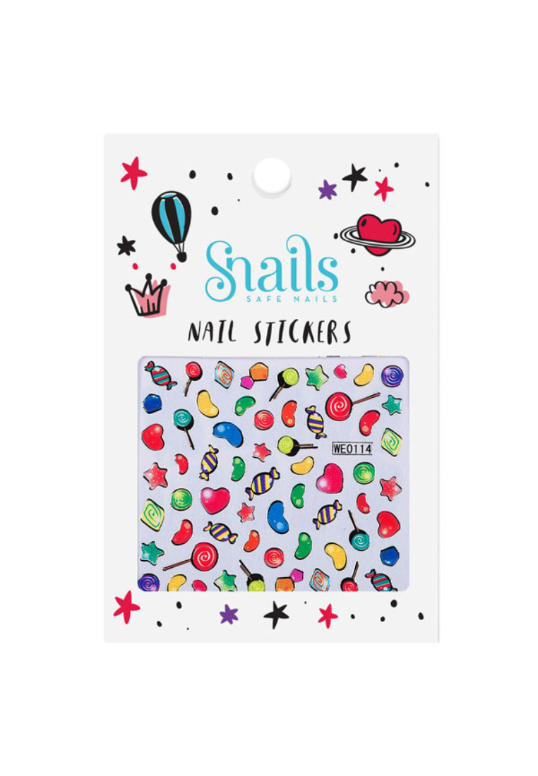 Bright Brands. Snails Nail Stickers - Candy Blast