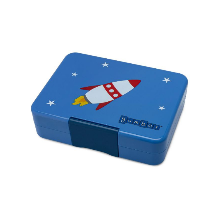 Bright Brands. Yumbox Snack True Blue (with Rocket Print Tray and Lid)